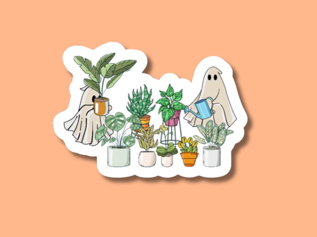 Ghost Plant Sticker, Plant Sticker for Water Bottle, Plant Store, Plant ...