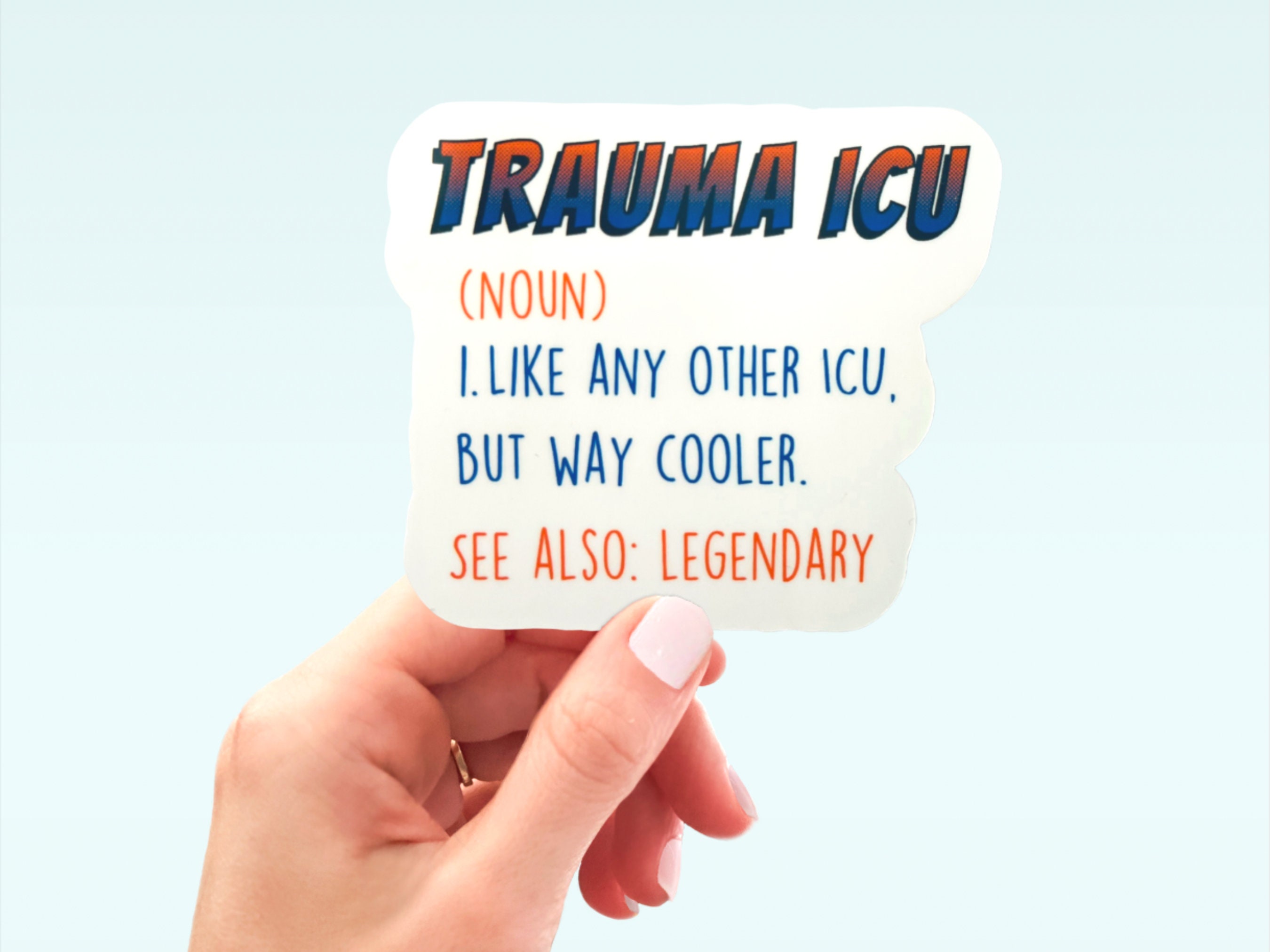 Trauma Icu Sticker Trauma Tech Sticker Trauma Physician - Etsy