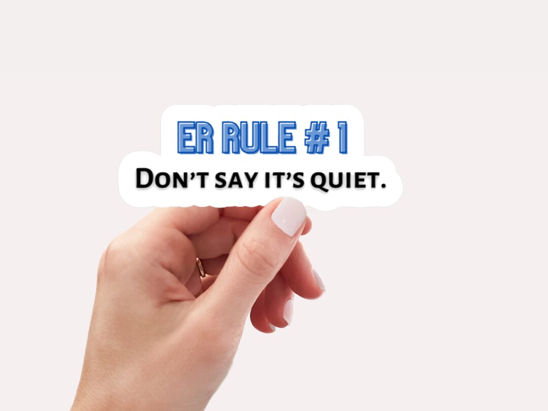 Emergency Room Sticker Emergency Nurse Er Tech Sticker - Etsy