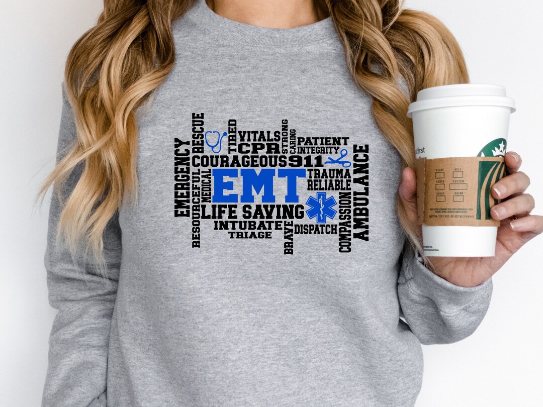 Emt Shirt, Emt Sweatshirt, Emergency Room Tech, Emt Gifts, Er Tech ...