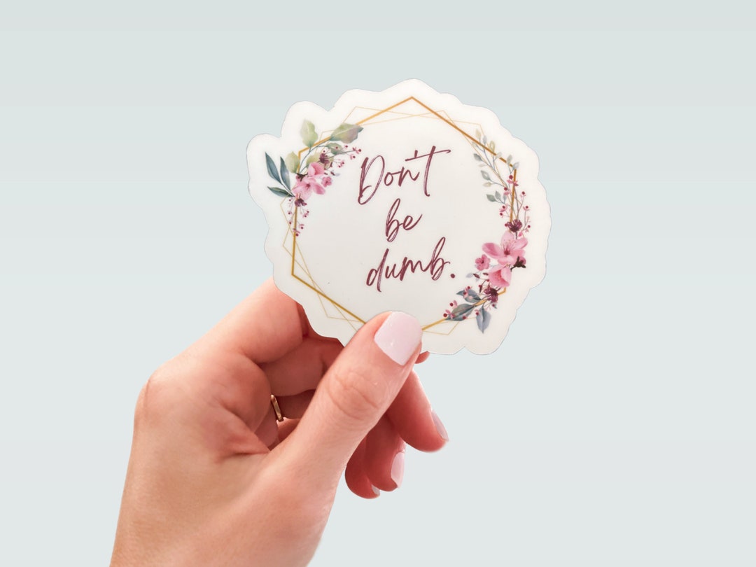 Dont Be Dumb Sticker, Funny Stickers for Water Bottle, Sarcastic ...