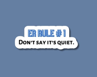 Emergency Department Stickers, ER Nurse, Emergency Room Tech Gift, ER ...