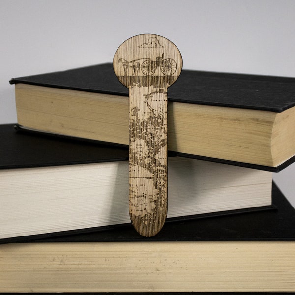 Wooden World Map Bookmark - Etsy