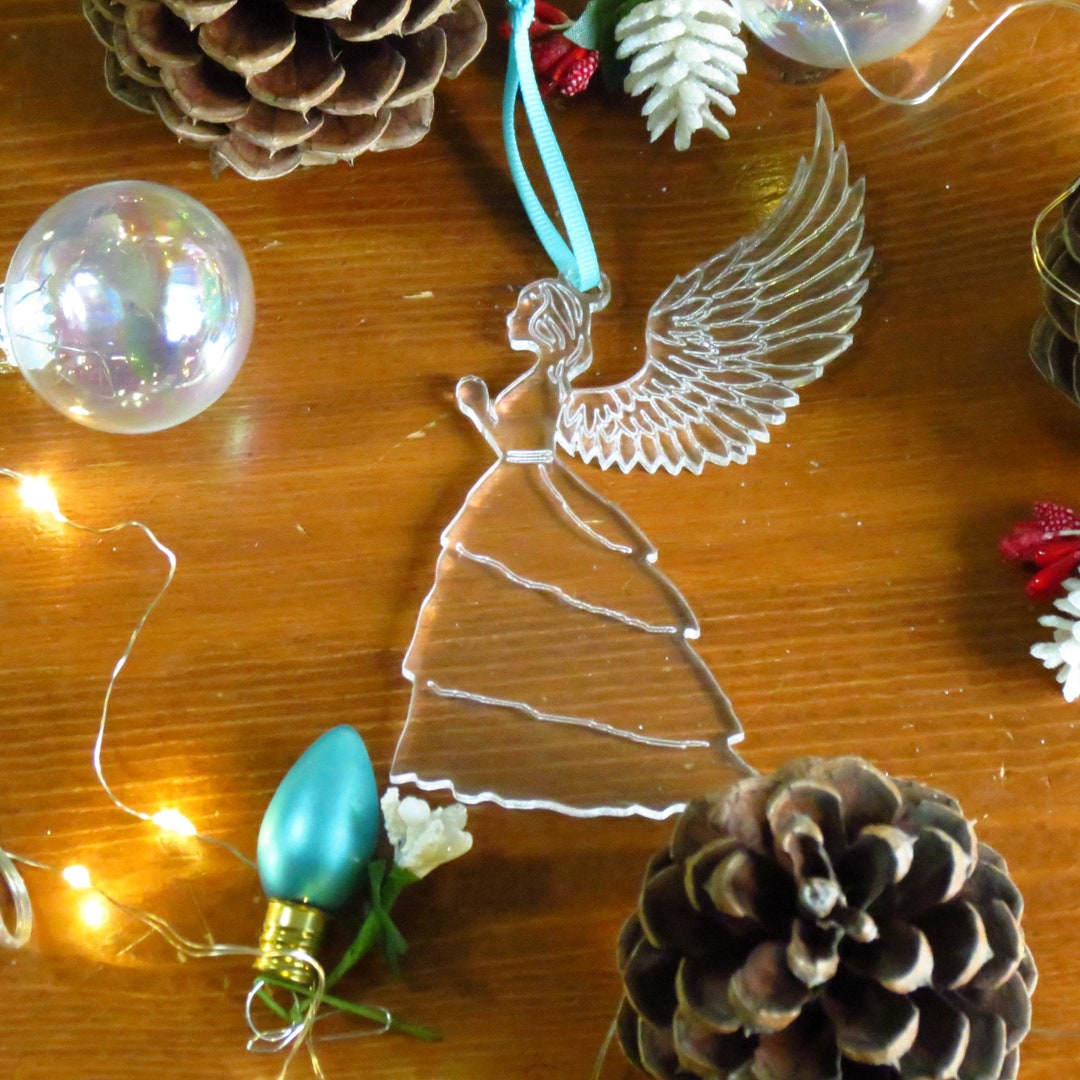 Acrylic Angel Ornament With Hands Clasped Together - Etsy