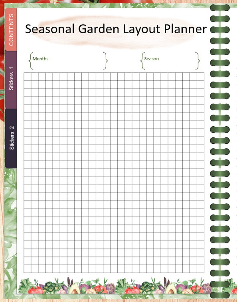 Digital Vegetable Herb Garden Planner, Gardening Log Organizer ...