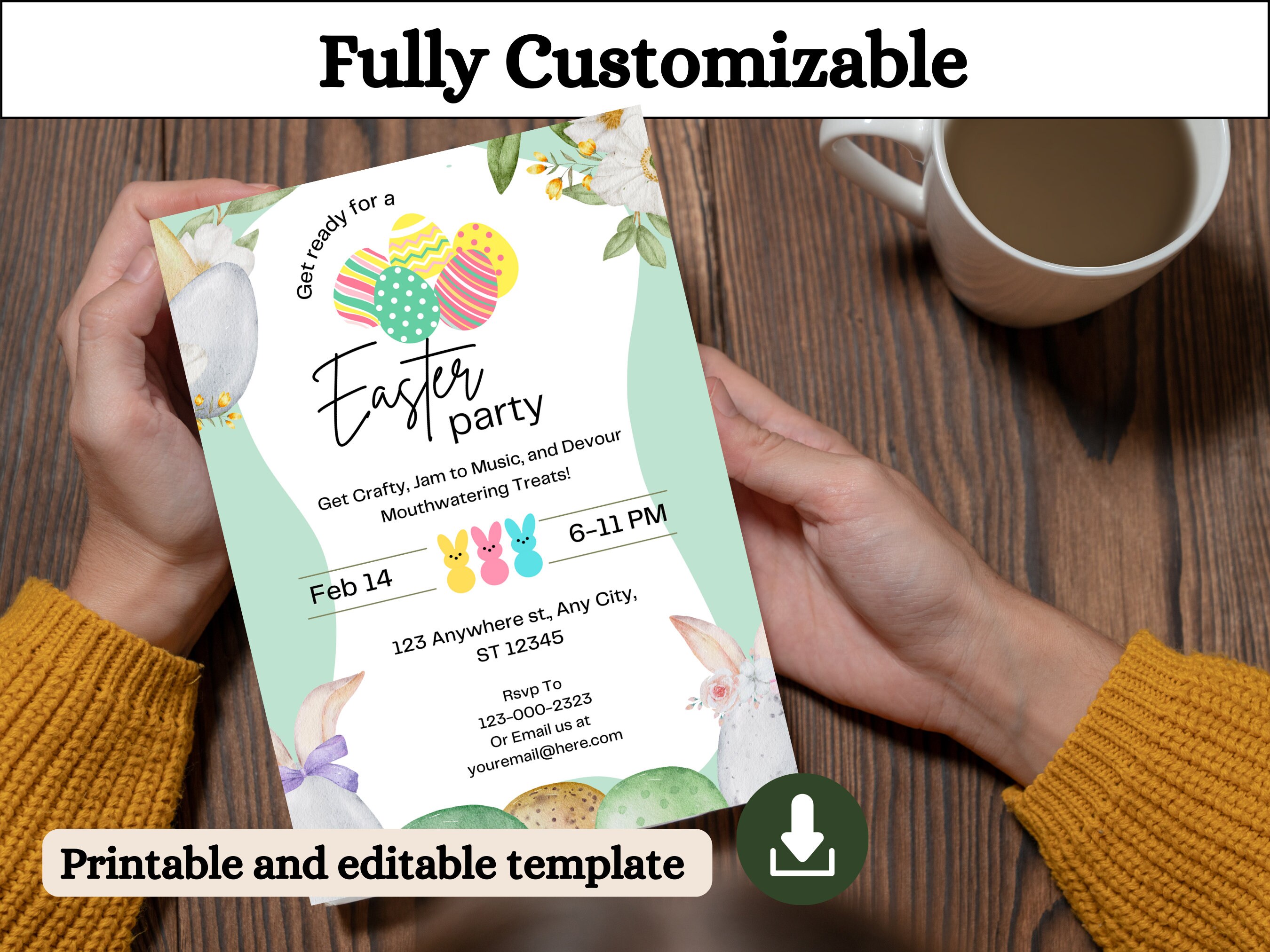 Easter Fun Ticket, Blank Raffle Template Ticket, Diy Ticket, Custom ...