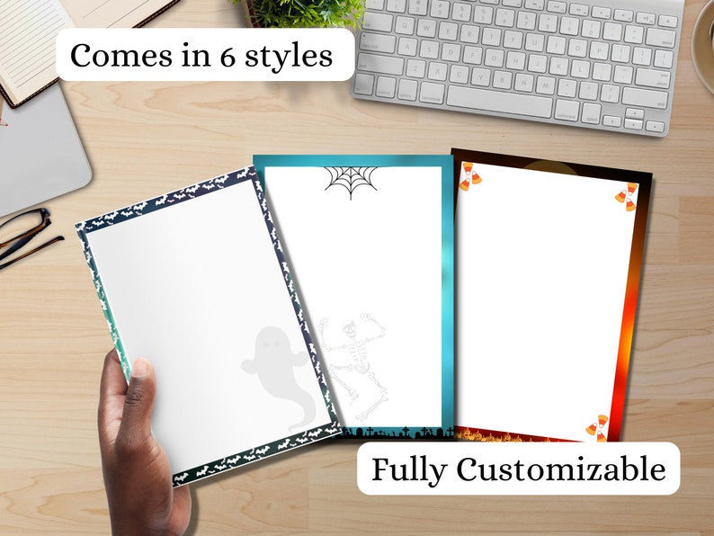 Editable Printable Stationery Template Custom Notepad - Etsy