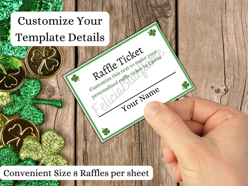 Green Ticket Raffle Template Raffle Ticket Sheet Editable - Etsy