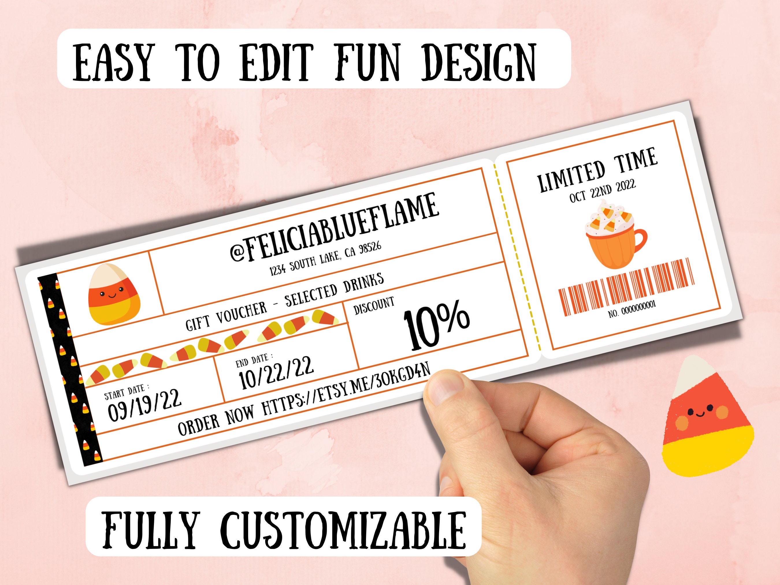 Blank Ticket, Editable Ticket Template, Shop Ticket, Custom Ticket, DIY ...