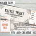 Blank Ticket, Halloween DIY Ticket, Editable Raffle Template Ticket ...