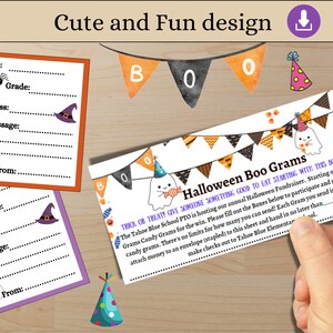 Halloween Candy Gram Flyer, Boo Grams, School Fundraiser Template, Fall ...