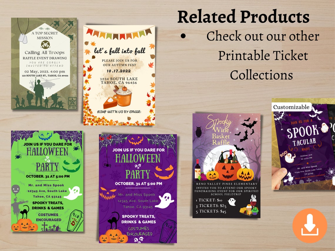 Fundraiser Invitation Halloween Flyer Editable Template - Etsy