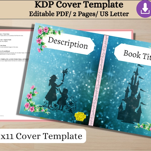 Book Cover Template - Etsy