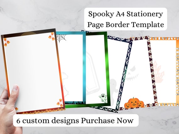 Editable Printable Stationery Template Custom Notepad - Etsy