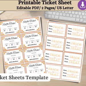 Printable Raffle, Editable Raffle Template Ticket, Diy Ticket, Custom ...