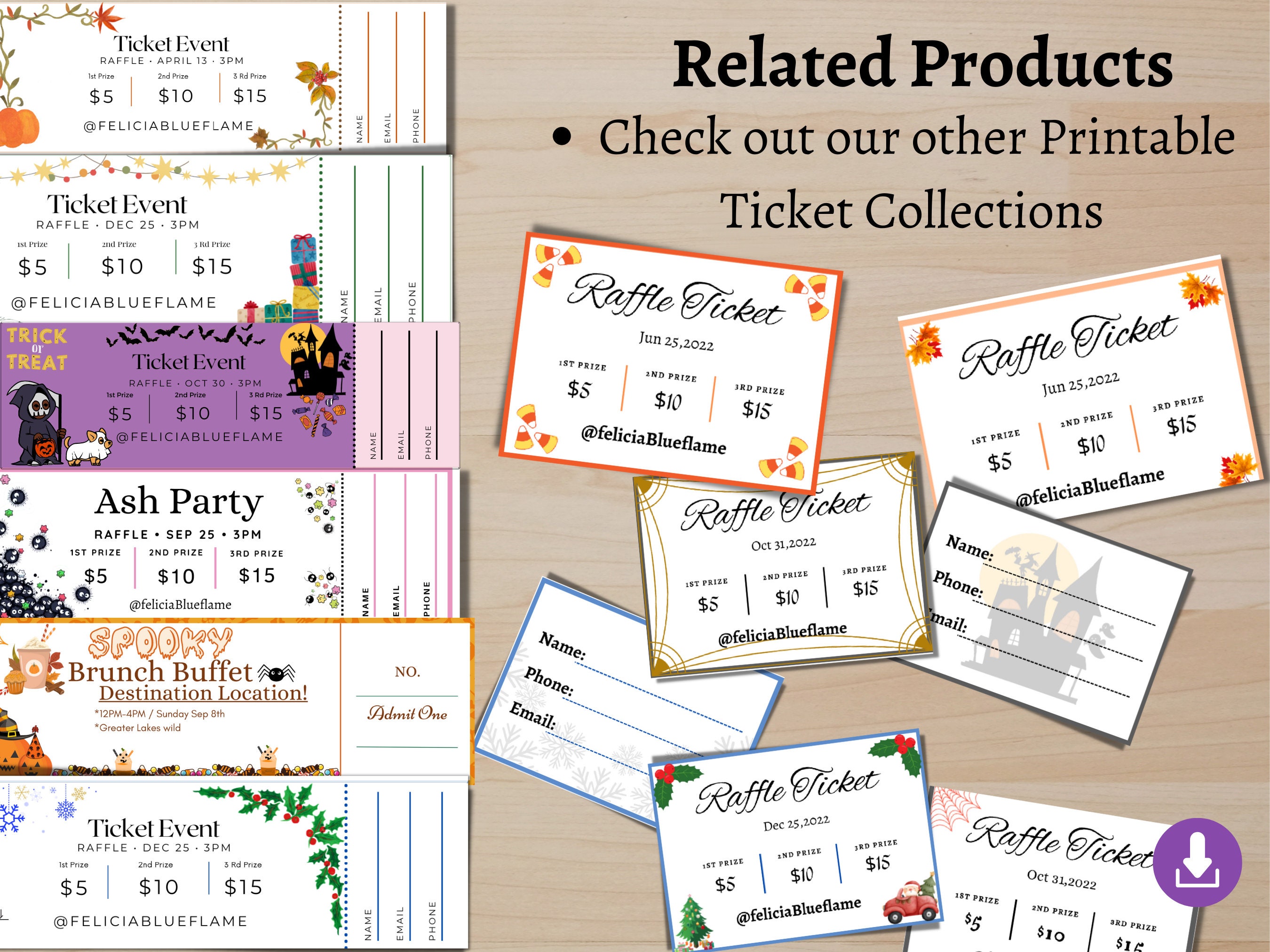 Blank Ticket Spooky Raffle Ticket QR Coded Event Ticket - Etsy