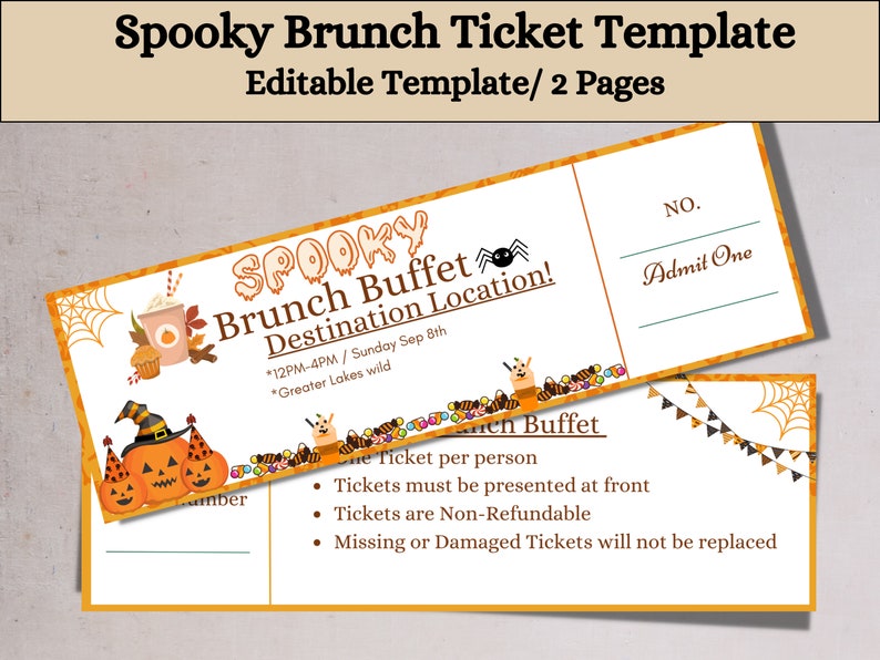 Blank Editable Raffle Template Ticket, Diy Ticket, Custom Ticket ...