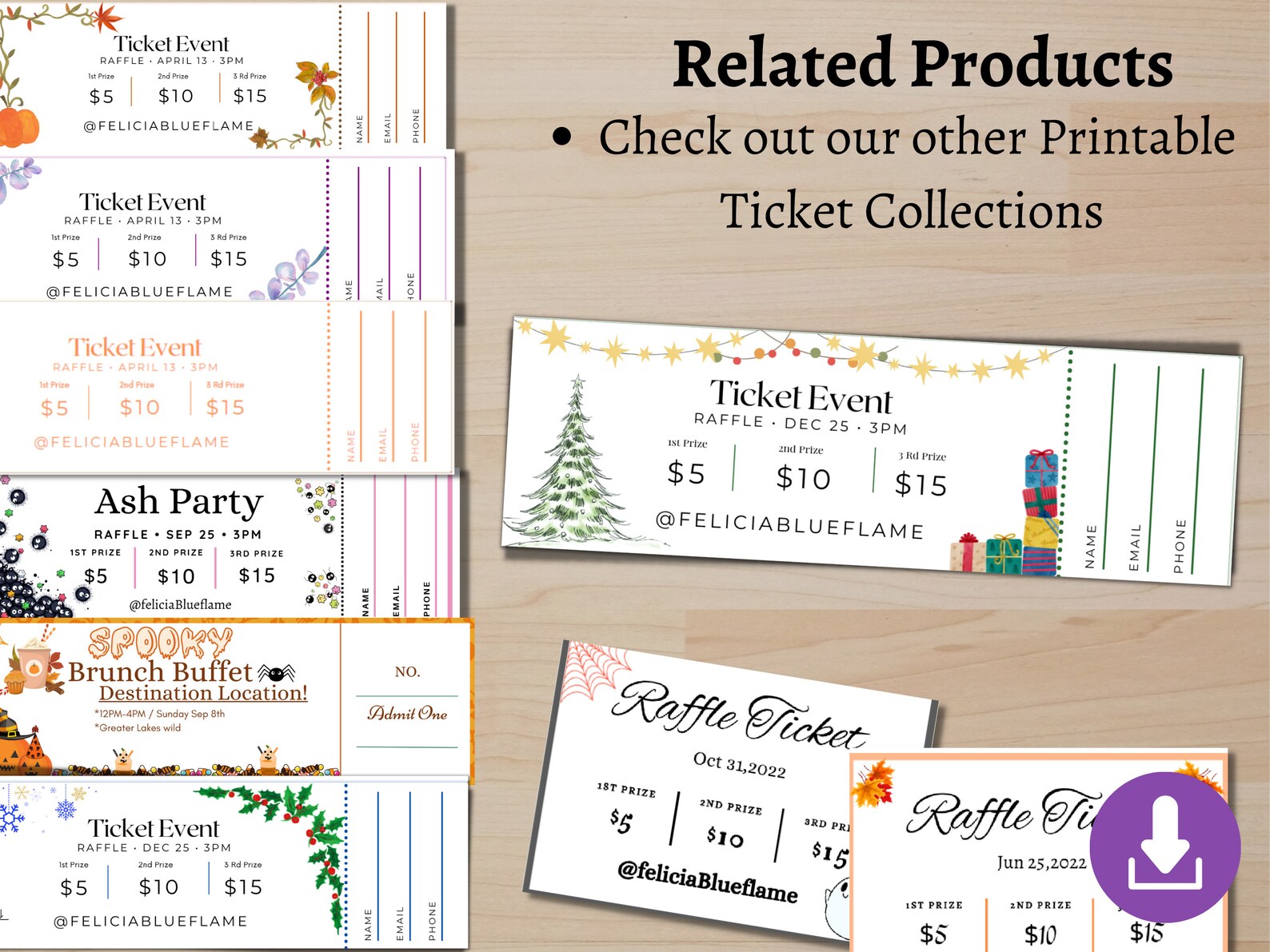 Christmas Ticket, Printable Sheet , Editable Template, Diy Ticket ...