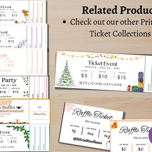 Christmas Ticket, Printable Sheet , Editable Template, Diy Ticket ...