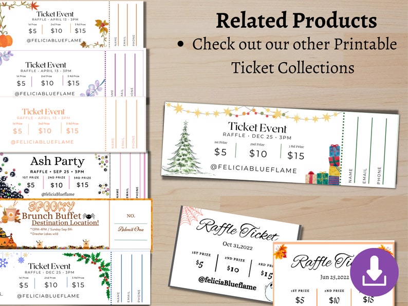 Christmas Ticket, Printable Sheet , Editable Template, Diy Ticket ...