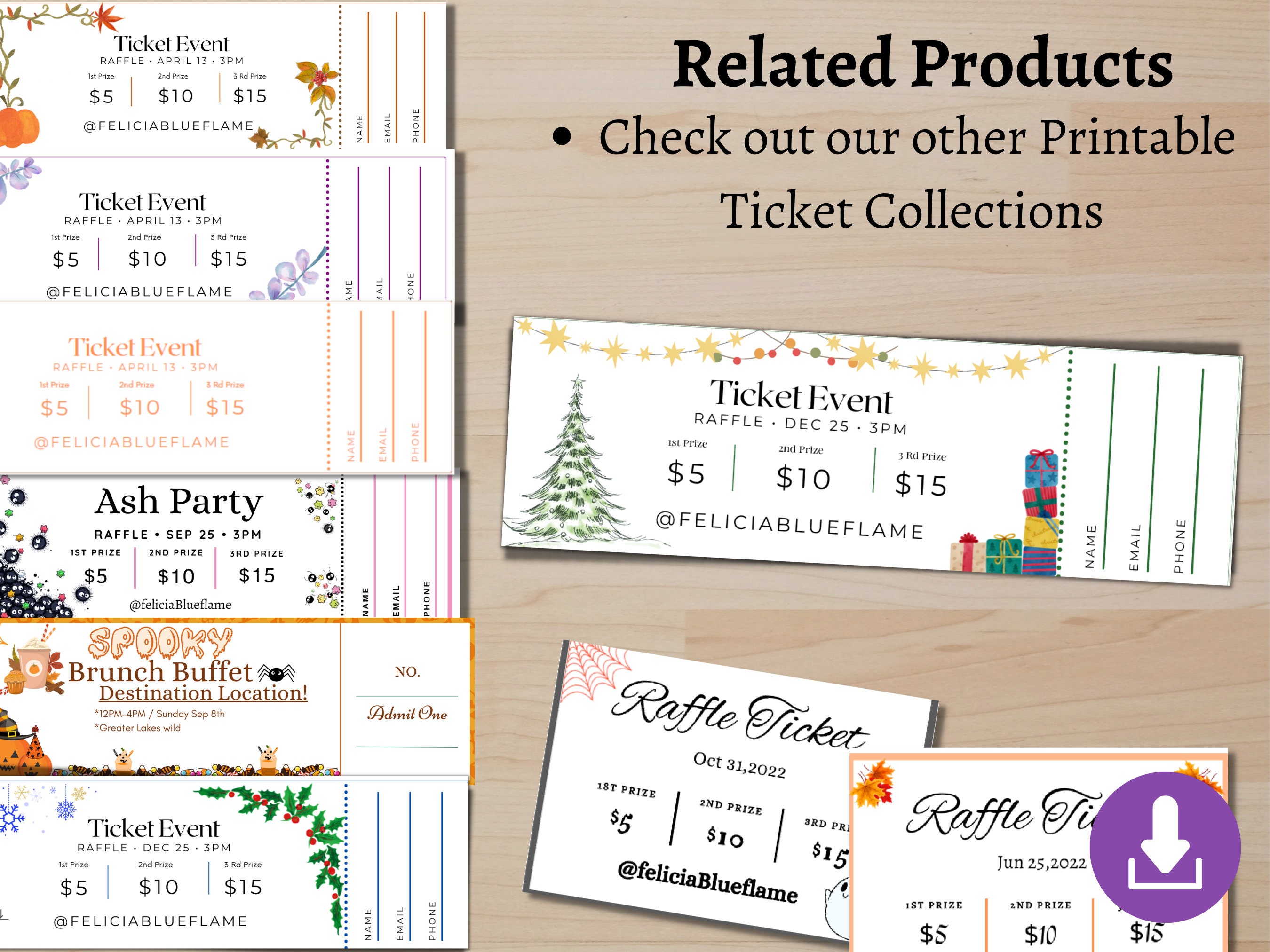 Christmas Ticket, Printable Sheet , Editable Template, Diy Ticket ...