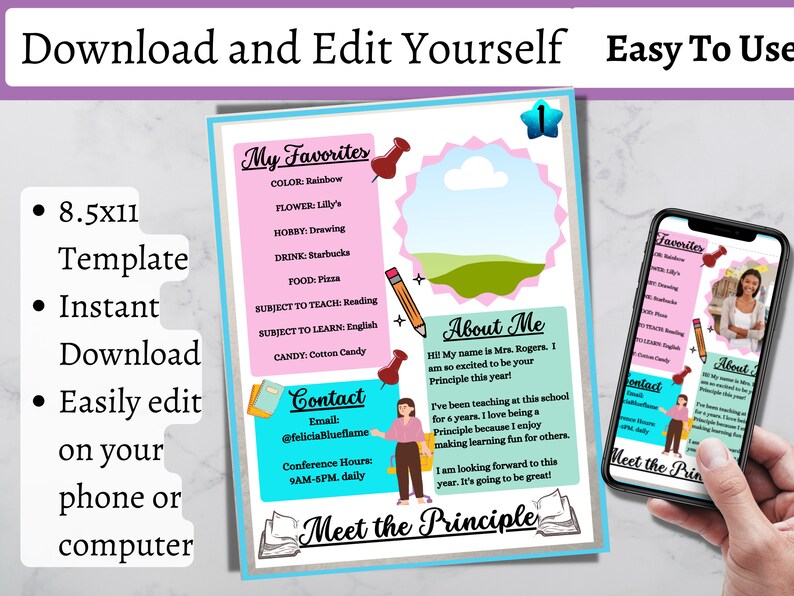 Editable Meet the Principle , Principle Newsletter, Event Newsletter ...