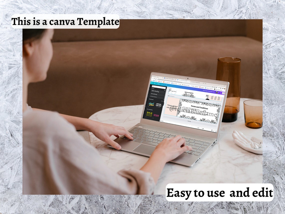 Editable Raffle Template Ticket, Diy Ticket, Custom Ticket, Black and ...