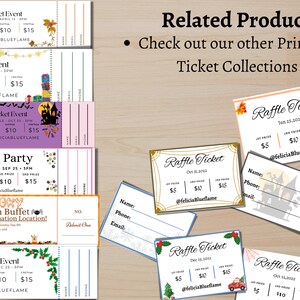Printable Raffle, Editable Raffle Template Ticket, Diy Ticket, Custom ...