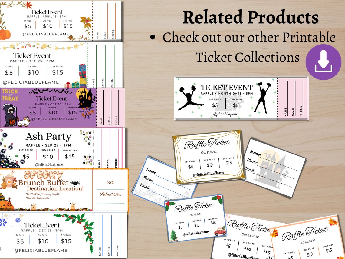 Cheerleadingl Ticket, Editable Raffle Template Ticket, Diy Ticket ...
