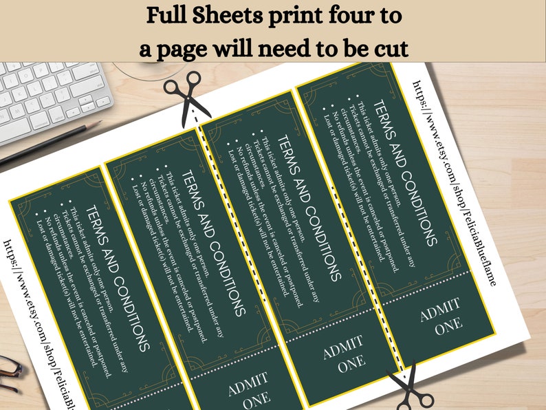 Gold and Green, Red , Blank Raffle Template Ticket, Flyer Invite ...