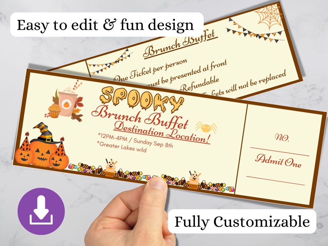 Printable, Ticket Sheet , Editable Ticket Template Ticket, Diy Ticket ...