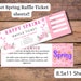 Editable Ticket Template, Spring Raffle, Raffle Ticket Template, 4 Set ...