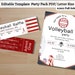 Volleyball Ticket, Editable Template Ticket, Diy Ticket, Custom Ticket ...