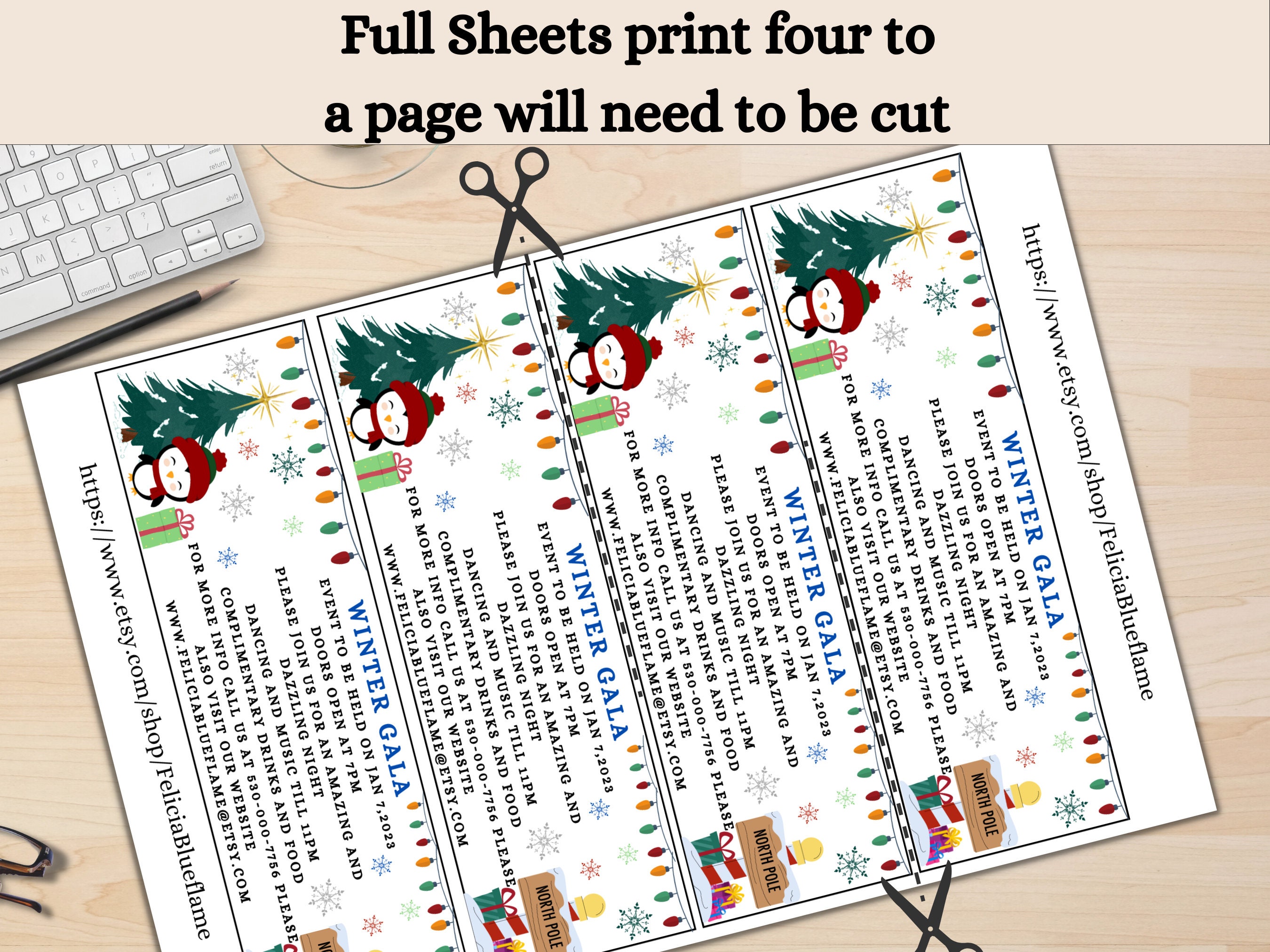 Red Green and Blue Ticket Printable Raffle Editable - Etsy