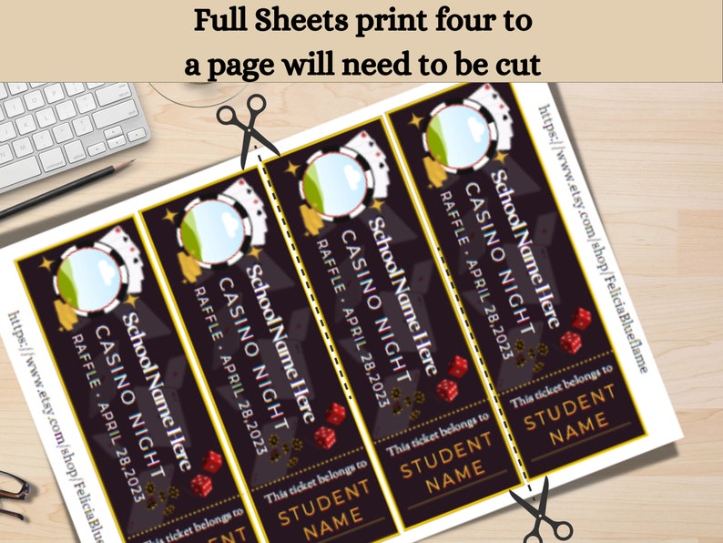 Gold and Dark Purple, Blank Raffle Template Ticket, Diy Ticket, Custom ...