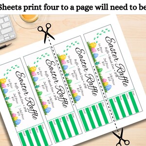 Easter Fun Ticket, Blank Raffle Template Ticket, Diy Ticket, Custom ...