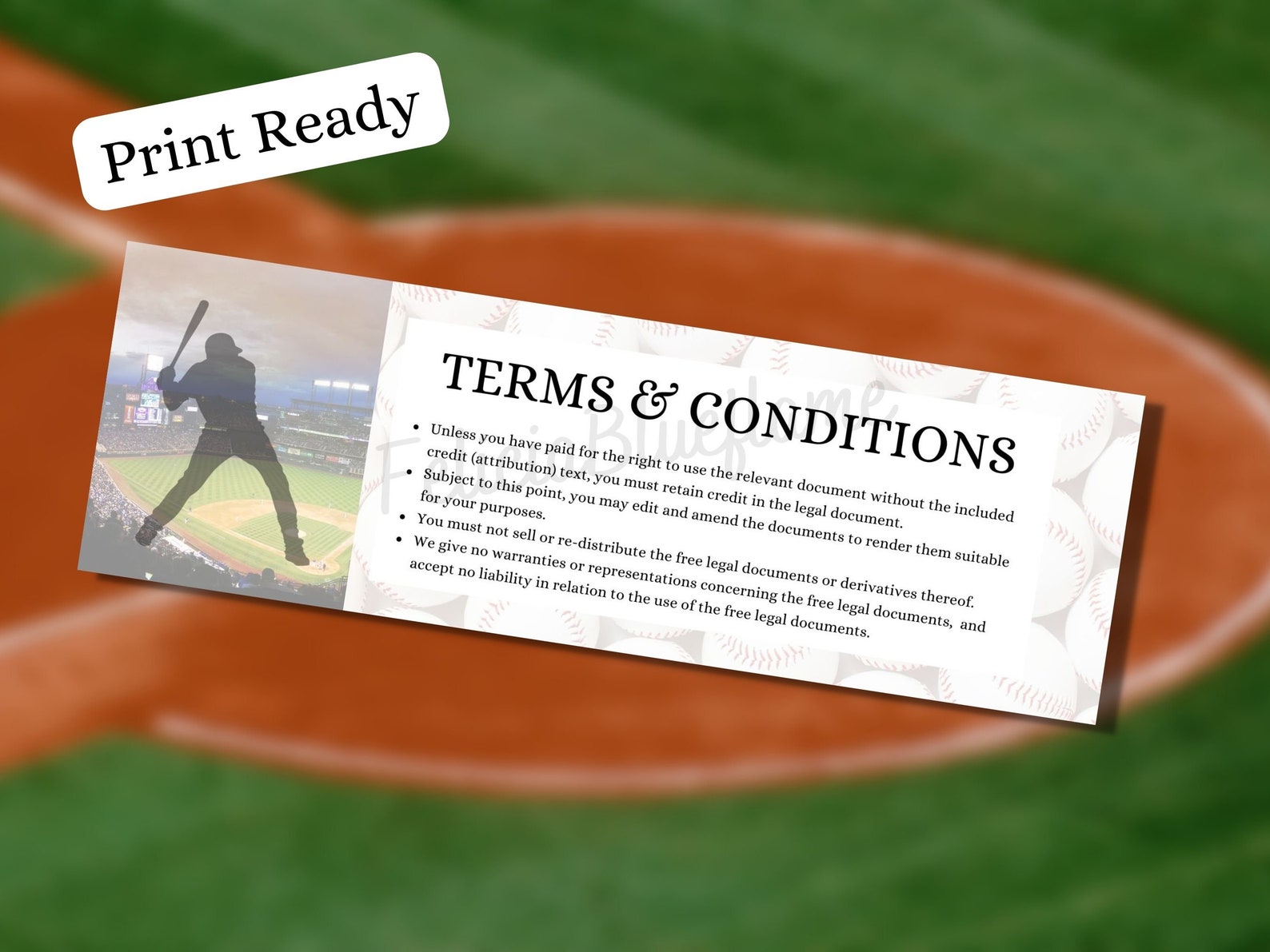 Baseball Raffle Ticket Template: Editable DIY Design (digital Download ...