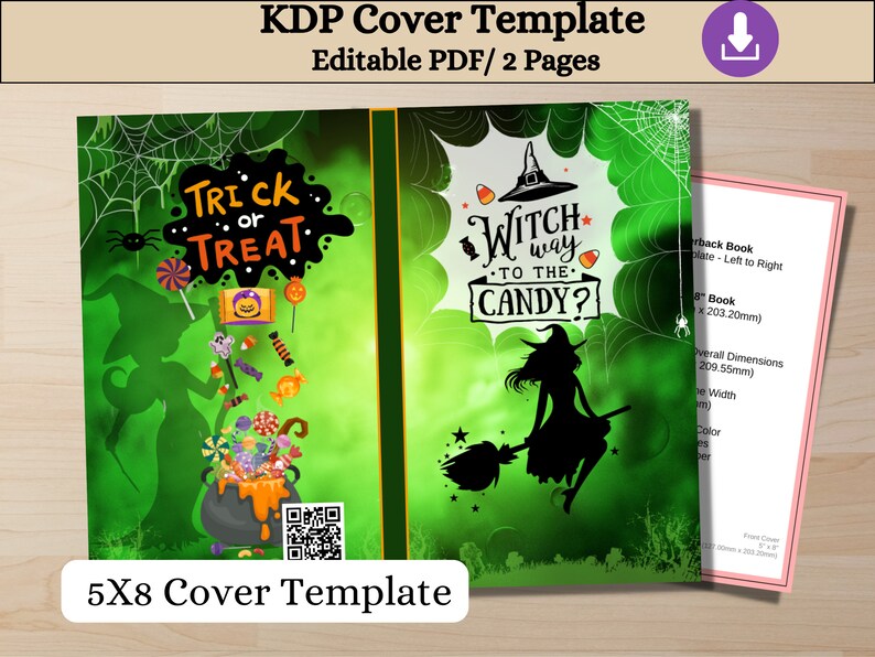 Kdp Cover, Editable Template 5X8 Paperback Book Cover, KDP Book Covers ...