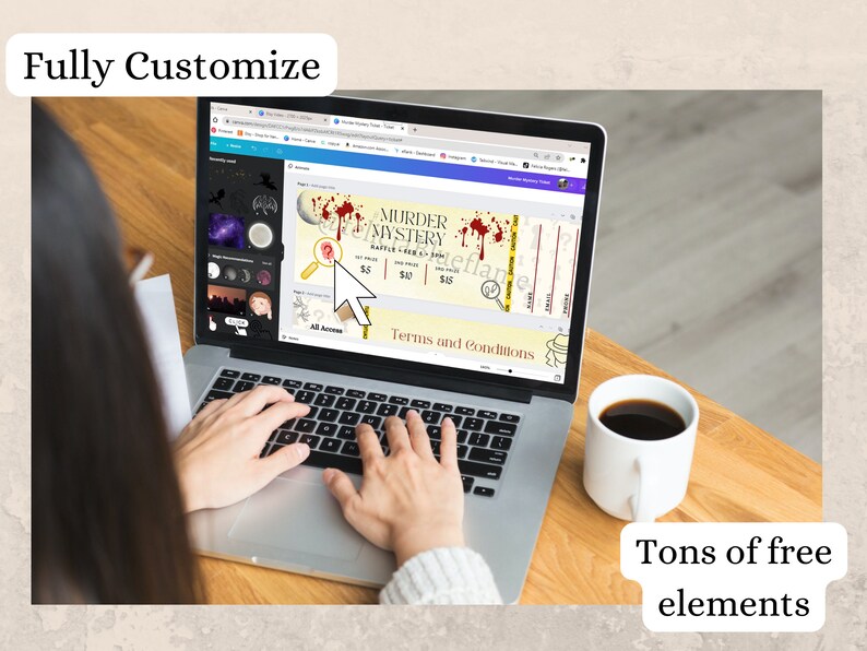 Murder Ticket, Mystery Ticket, Template Ticket, Diy Ticket, Custom ...