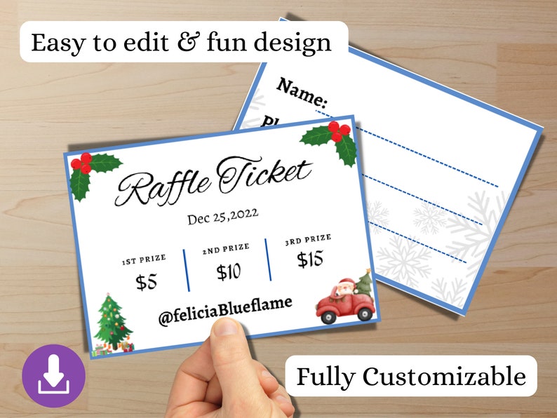 Winter Ticket, Ticket Sheet , Editable Ticket Template Ticket, Diy ...