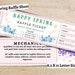 Editable Ticket Template, Spring Themed Raffle Template, 4 Set to 8 ...