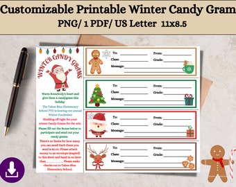 Holiday Elf Gram School Fundraiser Flyer for PTA PTO Christmas - Etsy