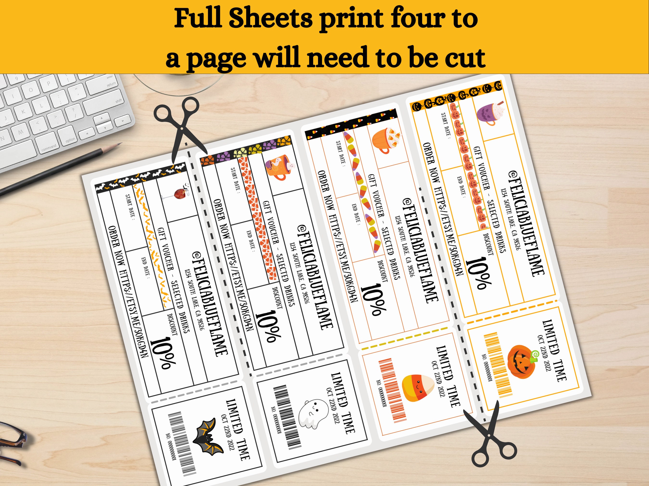 Orange and Black Tickets, Editable Raffle Template Ticket, Diy Ticket ...