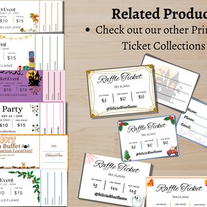 Printable Raffle, Editable Raffle Template Ticket, Diy Ticket, Custom ...