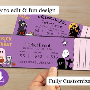 Printable Raffle, Editable Raffle Template Ticket, Diy Ticket, Custom ...