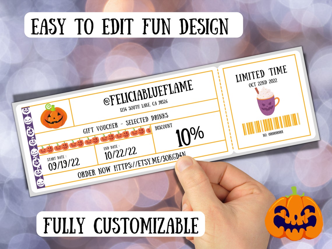 Blank Ticket, Editable Ticket Template, Shop Ticket, Custom Ticket, DIY ...
