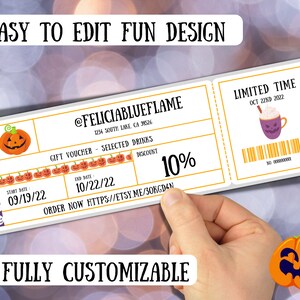 Blank Ticket, Editable Ticket Template, Shop Ticket, Custom Ticket, DIY ...