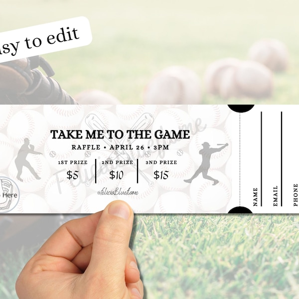 Baseball Ticket - Etsy