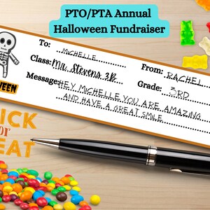 Halloween Candy Gram Flyer, Boo Grams, School Fundraiser Template, Fall ...