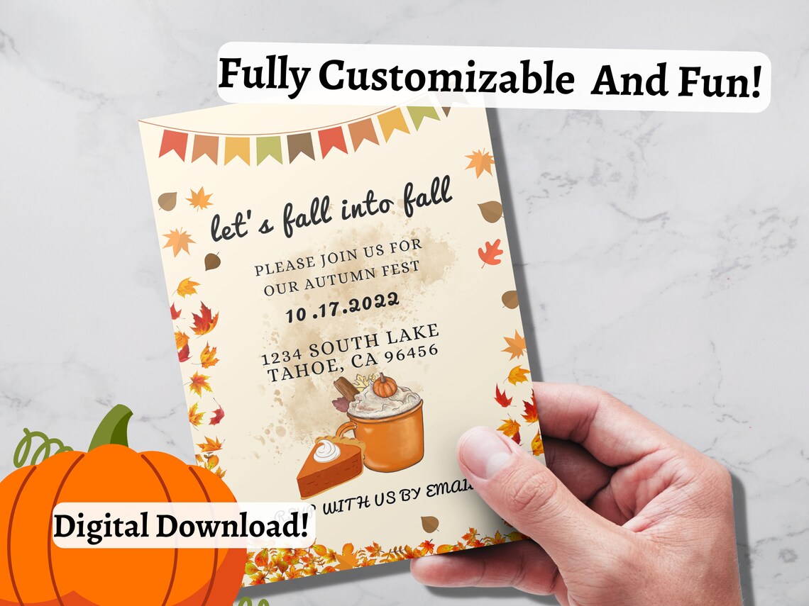 Invitation, Editable Template ,unique Invitation, DIY Invite, Printable ...